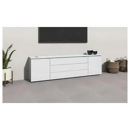 borchardt Möbel Lowboard BORCHARDT MÖBEL "San Diego", weiß (weiß hochglanz), Sideboards, Breite 200 cm