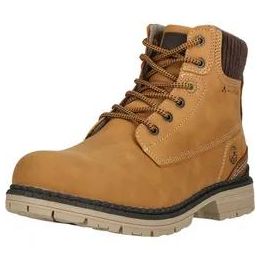 Stiefel WHISTLER "Lasti", Damen, Gr. 39, braun (cognac), Synthetik, Schuhe Stiefel, mit Schn&uuml;rung und Allwetterprofil