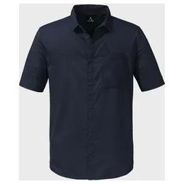Schöffel Outdoorhemd SCHÖFFEL "Shirt Triest M", Herren, Gr. 48, primary_ausgabeGroessentyp, blau (8820, blau), Oberstoff : 69% Baumwolle 25% Nylon 6% Hanf, modisch, V-Ausschnitt, Hemden