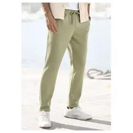 Jogger Pants John Devin "Jogg Pants", Herren, Gr. XXL (60/62), N-Gr, grün (hellgrün), Stoff, Obermaterial: 83% Polyester, 13% Viskose, 4% Elasthan, unifarben, Casual, bequem lang, Hosen, Umschlag am Beinabschluss, aus elastischer Piqué-Qualität