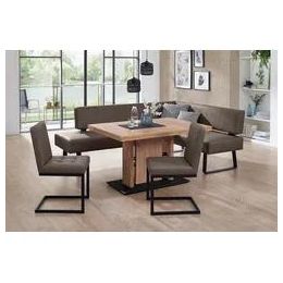K+w Komfort & Wohnen Essgruppe K+W KOMFORT & WOHNEN "Spider II", braun (coffee,), H:88cm T:50cm, Sitzmöbel-Sets, langer Schenkel wahweise in 2 Breiten, 2 Freischwinger, 1 Tisch