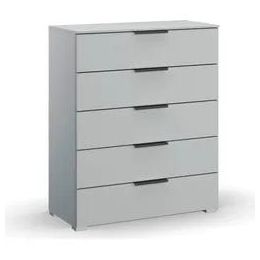 Schubkastenkommode Rauch "Skat Meridian Kommode Wäscheschrank Schrank", grau (seidengrau), B:80cm H:100cm T:42cm, Holzwerkstoff, Sideboards, mit 5 Schubladen in elegantem Design