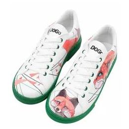 Sneaker DOGO "Ace Low-Top Sneaker The Wise Owl Black Damen Sneaker, Ace", Damen, Gr. 39, Normalschaft, rosa, Lederimitat, Schuhe, Handgefertigt