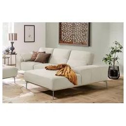 Ecksofa W.Schillig "run, Designsofa mit tollem Sitzkomfort, bequem, L-Form", weiß (cream weiß z73), B:299cm H:88cm T:178cm, Longlife Xtra-Leder Z73: Naturwalkleder der Luxusklasse aus den erlesensten Rohhäuten. Hautstärke 1, 1 – 1, 3 mm;ROHLEDER Jacquard-Flachgewebe Q2 W60 (63% Polyester, 37% Polyacryl);ROHLEDER Chenille-Flachgewebe Q2 W77 (68% Polyacryl, 32% Polyester);Stoff S37 (100% Polyester),