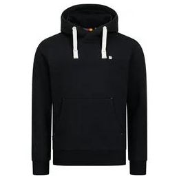 Kapuzensweatshirt DEPROC ACTIVE "LinusCMYK II MEN", Herren, Gr. XXXL (58), schwarz, 50% Baumwolle; 50% Polyester, bequem, angesetztes Bündchen, Sweatshirts, weiche Fleecejacke mit Kängurutasche