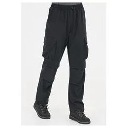 Softshellhose WHISTLER "Russet", Damen, Gr. 44, EURO-Größen, schwarz, 90% Polyester, 10% Elasthan, unifarben, Hosen, im robusten und atmungsaktiven Cargo-Style