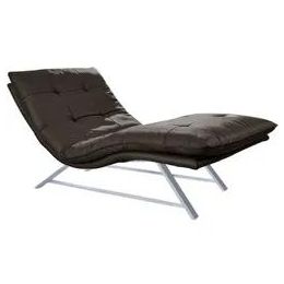 Relaxliege W.Schillig "daily dreams", braun (braun z59), B:95cm H:91cm T:170cm, Longlife Xtra-Leder Z59: Glattleder mit modischer Prägung. Hautstärke 0, 9 - 1, 1 mm, Sofas, in Waffelkissen-Optik, wahlweise mit Motor, Kufengestell, in 2 Breiten