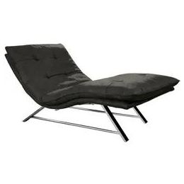 Relaxliege W.Schillig "daily dreams", grau (anthrazit z69), B:95cm H:91cm T:170cm, Longlife Xtra-Leder Z69: Das feinnarbige, gedeckte Softleder Z69 besticht durch seine außergewöhnliche Weichheit im trendigen »Vintage-Look«, Hautstärke 0, 9 - 1, 1 mm, Sofas, in Waffelkissen-Optik, wahlweise mit Motor, Kufengestell, in 2 Breiten