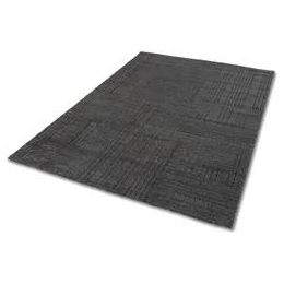 Schöner Wohnen Teppich "Pure 6317-242", grau (anthrazit), B:80cm H:22mm L:150cm, Kunstfaser, SCHÖNER WOHNEN-KOLLEKTION, Teppiche, Kurzflor, Hoch Tief Struktur, Wohnzimmer, Schöner Wohnen Kollektion