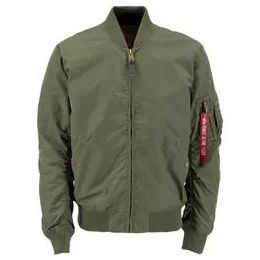 Bomberjacke Alpha Industries "MA-1 TT Light", Herren, Gr. 3XL, grün (dunkelgrün), Obermaterial: 100% Nylon, Futter: 100% Nylon, Jacken