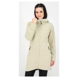Fleecejacke DEPROC ACTIVE "WAWA PEAK", Damen, Gr. 48 (XL), beige (sand), 100% Polyester, gerader Abschluss, Jacken, mit 2-Wege-Reißverschluss