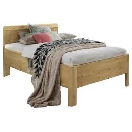 Holzbett Wiemann "Bern, Bettgestell, Bettrahmen, für Schlafzimmer", beige (bianco, eiche, dekor, bianco, eiche, dekor, bianco, eiche, dekor), B:99cm H:88cm L:217cm, Betten, verschiedene Größen und Farben, in Komforthöhe
