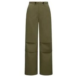 Stoffhose Ragwear "Paragata", Damen, Gr. 30, Normalgrößen, grün (olivgrün), Material: 100% Baumwolle, Klassisch, weit lang, Hosen, Stylische Parachute-Hose mit Kordelzügen