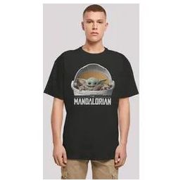 T-Shirt F4NT4STIC "Star Wars The Mandalorian The Child Pod", Herren, Gr. M, schwarz, Obermaterial: 100% Baumwolle, oversize, Rundhals, ohne Bündchen, Shirts, Print