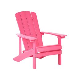 Beliani Gartenstuhl ADIRONDACK in Rosa - (W) 75 x (H) 88 x (L) 88 cm | Gr.: onesize