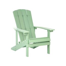 Beliani Gartenstuhl ADIRONDACK in Grün - (W) 75 x (H) 88 x (L) 88 cm | Gr.: onesize