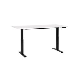 Beliani Höhenverstellbarer Schreibtisch DESTINES in Weiß/Schwarz | Gr.: onesize