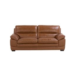 Beliani 3-Sitzer Sofa HORTEN in Braun - (W) 203 x (H) 89 x (L) 94 cm | Gr.: onesize