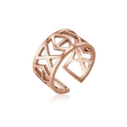 Elli Ring 925 Sterling Silber Geo, Zahlen, Zahl in Rosegold | Gr.: onesize