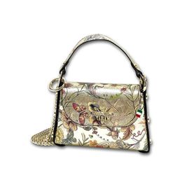 Leder Umhängetasche Florence Tasche gold, farbig ca. 19cm | Gr.: onesize