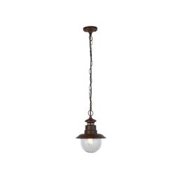 Licht-Erlebnisse Au&szlig;en Pendelleuchte (B)21.5 x (L)21.5 x (T)30 cm in Rostbraun | Gr.: onesize