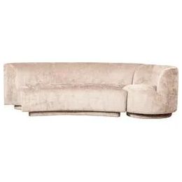 2-Sitzer Woood "Popular", beige (natur), B:215 H:72 T:97, Sofas, frei im Raum stellbar, mit grobem Chenille gefüttert, Breite 215 cm