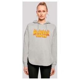 Kapuzenpullover F4NT4STIC "Stranger Things Fire Logo Women Netflix TV Series", Damen, Gr. XL, grau, Obermaterial: 100% Baumwolle, oversize, Pullover, Premium Qualität