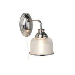 Licht-Erlebnisse Wandlampe (B)15 x (H)24.5 cm in Silber matt Klar/Transparent | Gr.: onesize