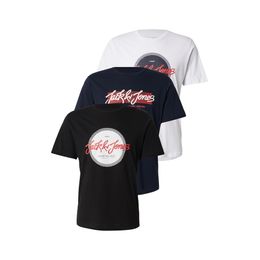 Jack & Jones JACK & JONES T-Shirt 'JJURBAN' Herren Größe M navy / rot / schwarz / weiß