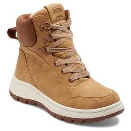 Schnürboots Roxy "KARMEL", Damen, Gr. 38, braun (cognac), Synthetik, Sportlich, Schuhe, Winterstiefel, Schnürstiefel, Winterschuhe, gefüttert