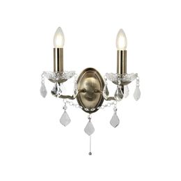 Licht-Erlebnisse Wandlampe (B)32 x (H)27 cm in Messing Antik | Gr.: onesize