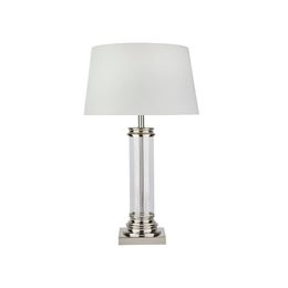 Licht-Erlebnisse Tischlampe (B)37 x (L)37 x (H)63 cm in Silber matt Wei&szlig; | Gr.: onesize