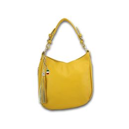 Leder Schultertasche, Shopper Florence Tasche gelb ca. 30cm | Gr.: onesize