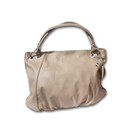 Leder Schultertasche, Henkeltasche Florence Tasche helltaupe, braun ca. 42cm | Gr.: onesize