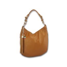Leder Schultertasche, Shopper Florence Tasche tan, braun ca. 30cm | Gr.: onesize