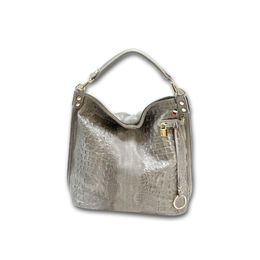 Leder Beuteltasche, Shopper Florence Tasche grau ca. 41cm | Gr.: onesize