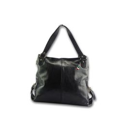 Leder Schultertasche, Henkeltasche, Shopper Florence Tasche schwarz ca. 40cm | Gr.: onesize