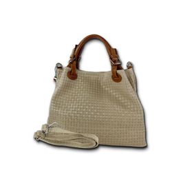 Leder Handtasche, Umhängetasche Florence Tasche taupe, beige ca. 31cm | Gr.: onesize