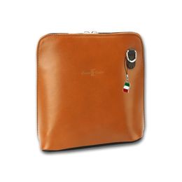 Leder Umhängetasche, Schultertasche Florence Tasche cognac, braun ca. 17cm | Gr.: onesize