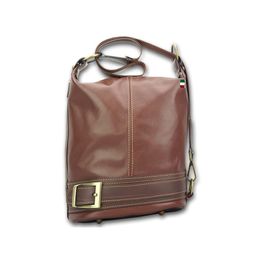 Leder Schultertasche, Rucksack Florence Tasche braun ca. 23cm | Gr.: onesize