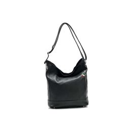 Leder Schultertasche, Shopper Florence Tasche schwarz ca. 37cm | Gr.: onesize