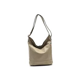 Leder Schultertasche, Shopper Florence Tasche taupe, beige ca. 37cm | Gr.: onesize