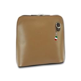 Leder Umhängetasche, Schultertasche Florence Tasche taupe, braun ca. 17cm | Gr.: onesize