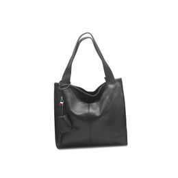 Leder Schultertasche, Shopper Florence Tasche schwarz ca. 33cm | Gr.: onesize