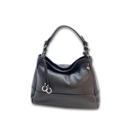 Leder Schultertasche Florence Tasche schwarz ca. 38cm | Gr.: onesize