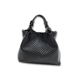 Leder Handtasche, Umhängetasche Florence Tasche schwarz ca. 31cm | Gr.: onesize