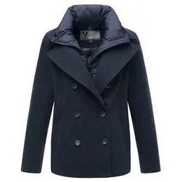 Winterjacke Marikoo "Aylaraa", Damen, Gr. XL, blau (navy), Obermaterial: 90% Polyacryl, 8% Viscose, 2% Elasthan, Jacken, Elegante Designer Winterjacke