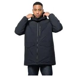 Funktionsparka Jack Wolfskin "KOENIGSBAU", Herren, Gr. L, blau (schwarz navy), Obermaterial: 100% Polyester, sportlich, regular fit Po-bedeckend, hoch geschlossener Ausschnitt, Langarm verstellbar, Jacken, Wärmend, winddicht, Übergangsjacke