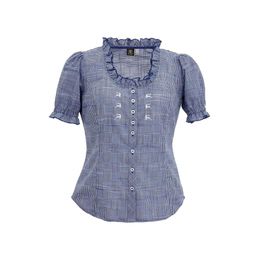 OS-Trachten Bluse 451000-3515 in jeansblau | Gr.: 36
