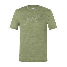 super.natural Merino T-Shirt M HIKING TEE in grün | Gr.: XL